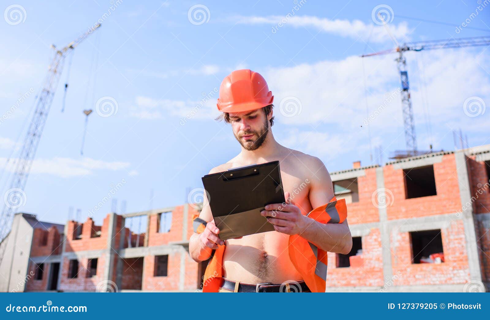 Control Construction Process. Contractor Control According To Plan ...