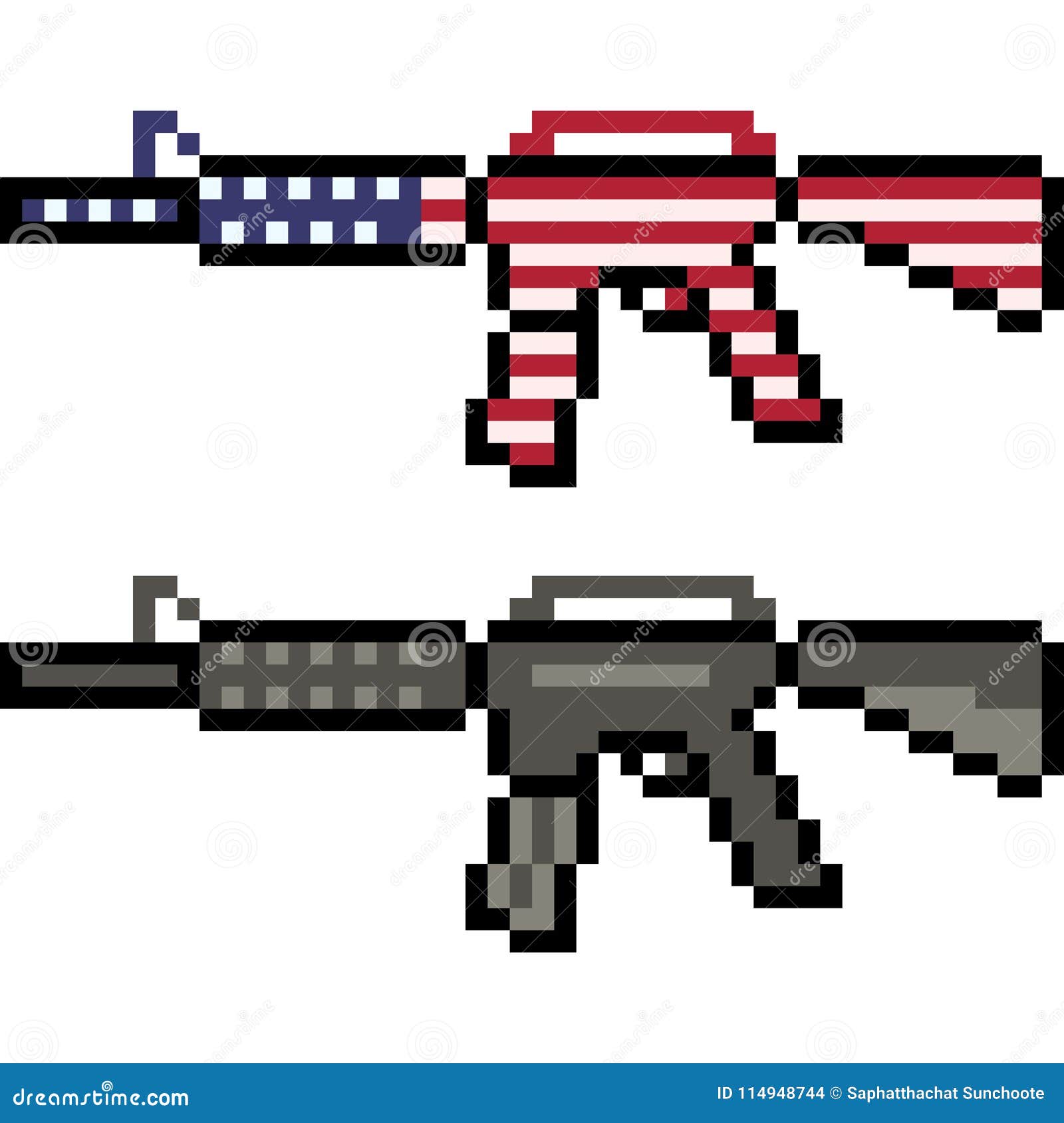 Control De Armas Del Arte Del Pixel Del Vector Ilustración del Vector ...