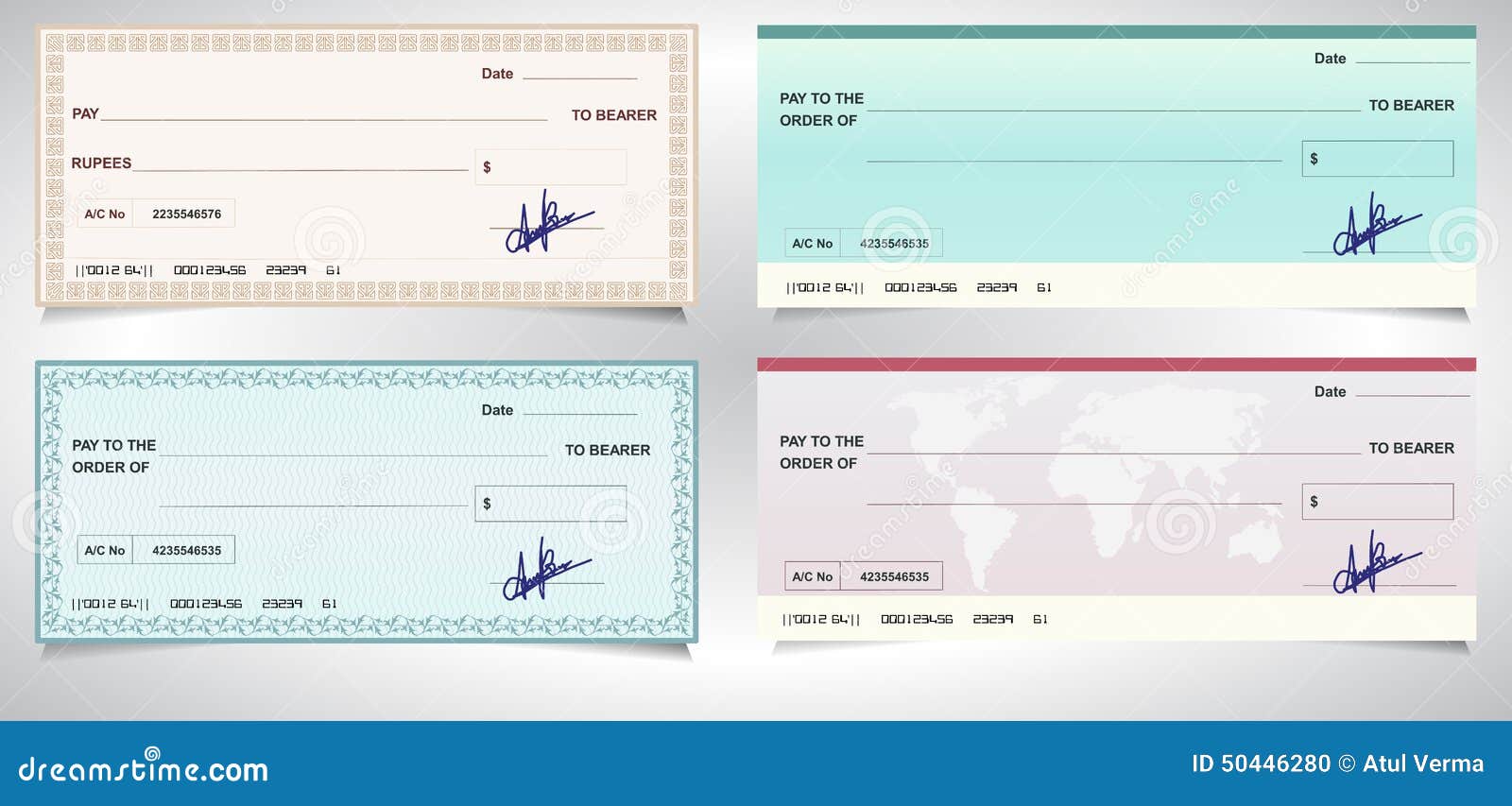 CONTROL De BANCO, Cheque Del Banco - Vector Eps10 Ilustración del ...