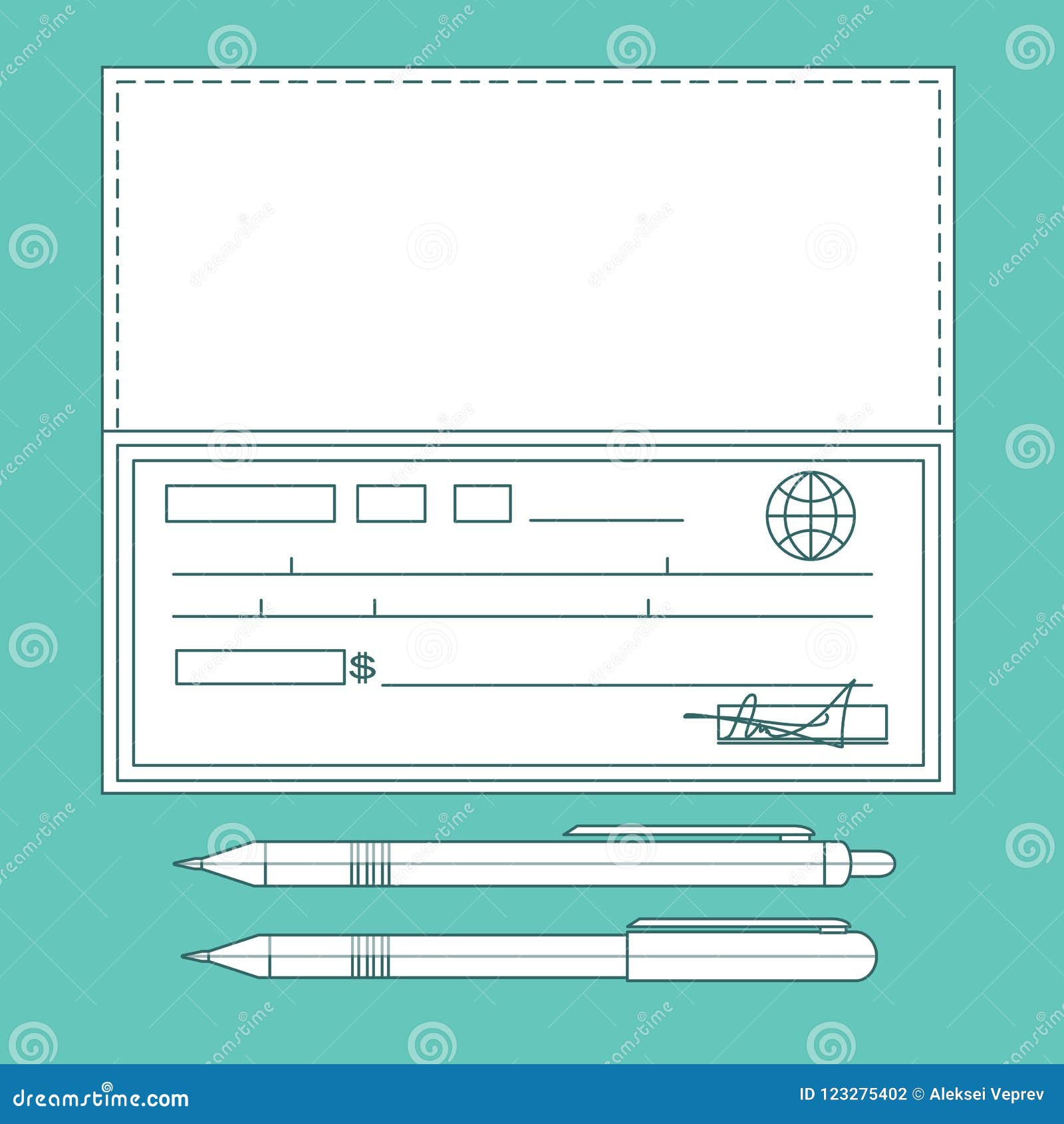 CONTROL De BANCO, Vector Del Cheque Del Banco Ilustración del Vector ...