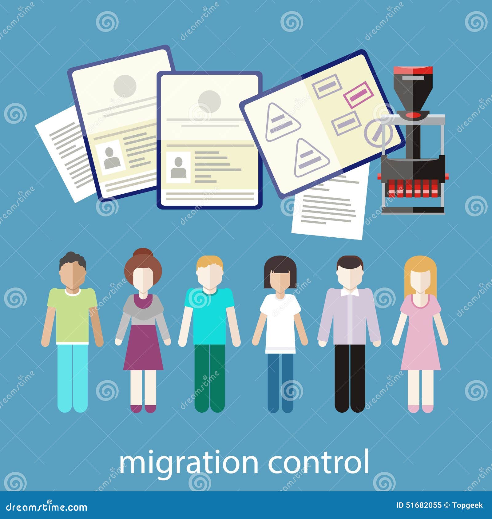 Control de la migración ilustración del vector. Ilustración de ...