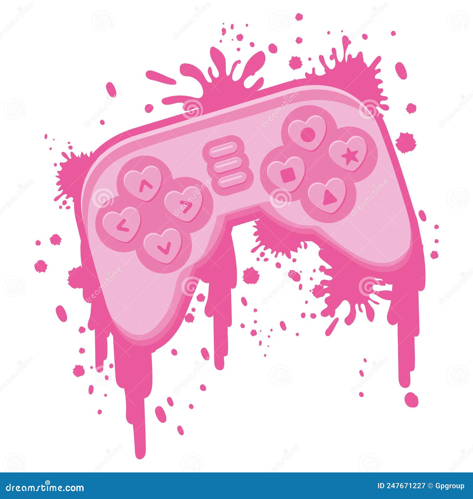 Control De Videojuegos Rosa Ilustración del Vector - Ilustración de ...