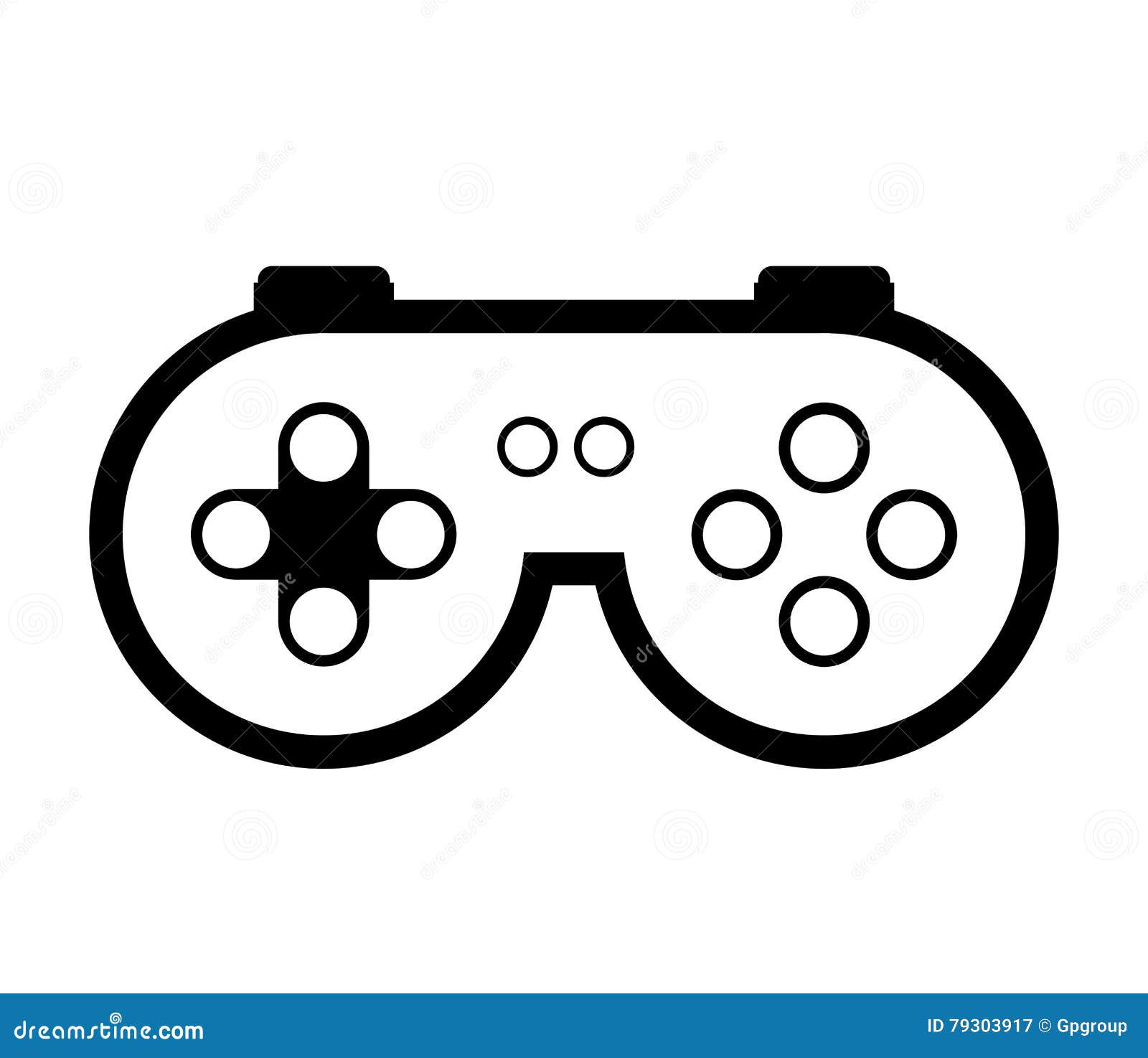 Control del videojuego ilustración del vector. Ilustración de control ...