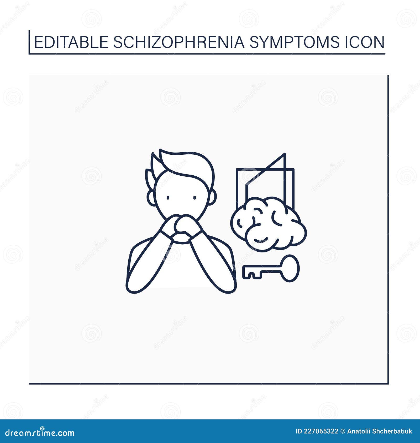 Control Delusions Line Icon Stock Vector - Illustration of health ...