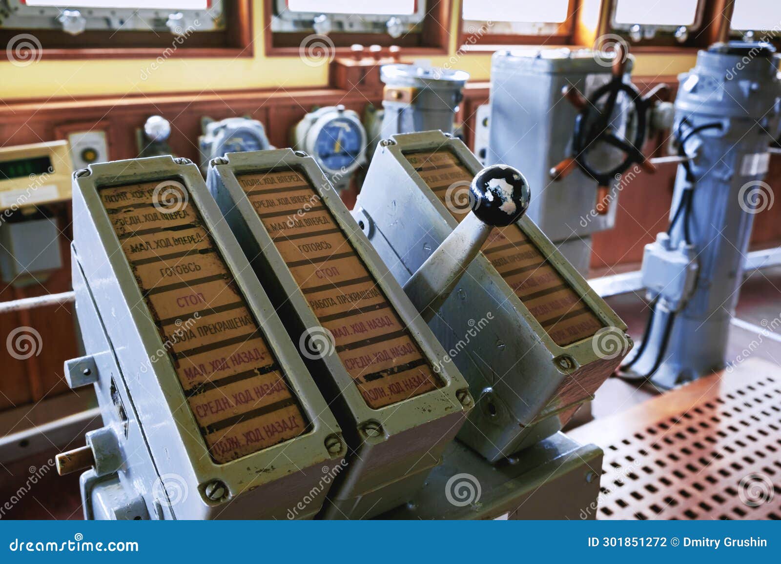 Control Devices of an Old Icebreaker Editorial Photography - Image of ...