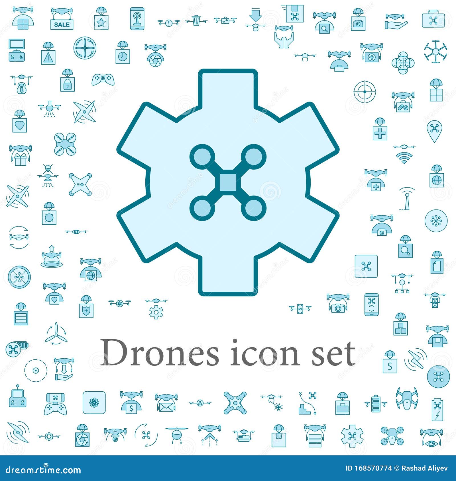 Control of Drones Icon. Drones Icons Universal Set for Web and Mobile ...