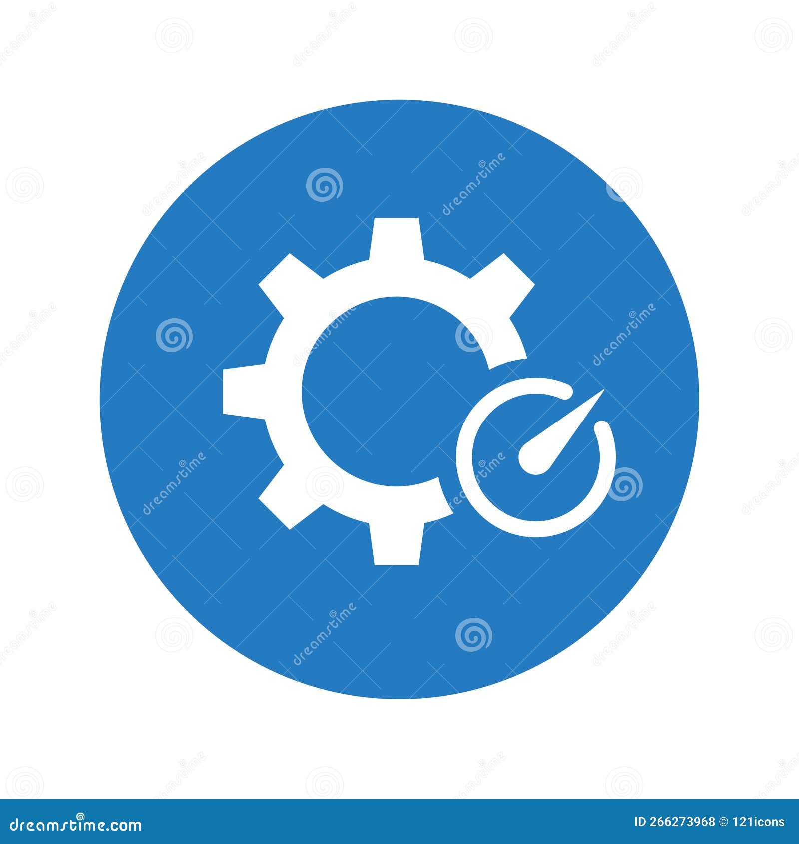 Control, Efficiency, Performance Icon. Blue Color Design Stock ...