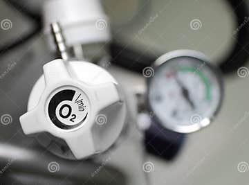 Control the flow of oxygen stock photo. Image of gauge - 23765608