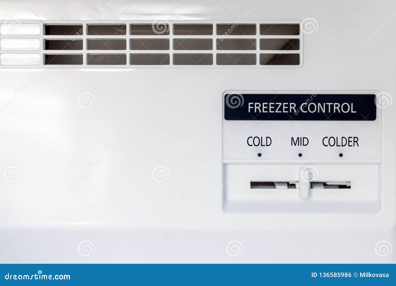 A Control of Freezer in the Fridge Stock Photo - Image of freeze ...