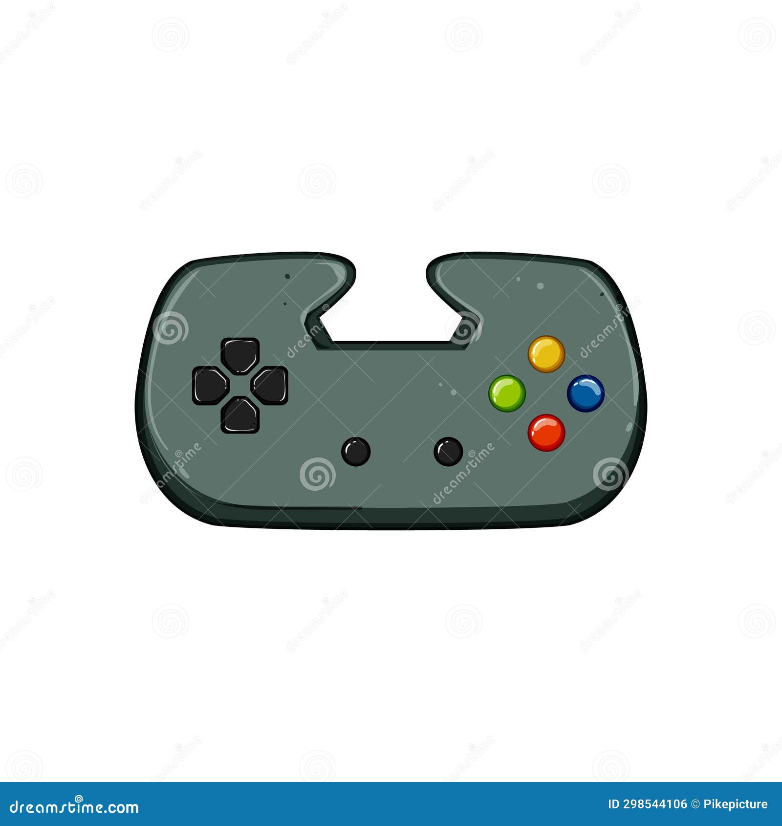 Control Gamepad Cartoon Vector Illustration Stock Illustration ...