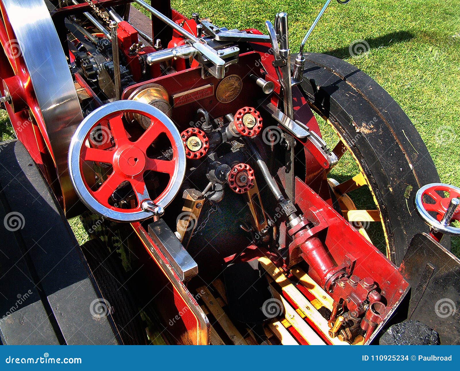 Control Gear on Scale Model Steam Powered Traction Engine. Stock Photo ...