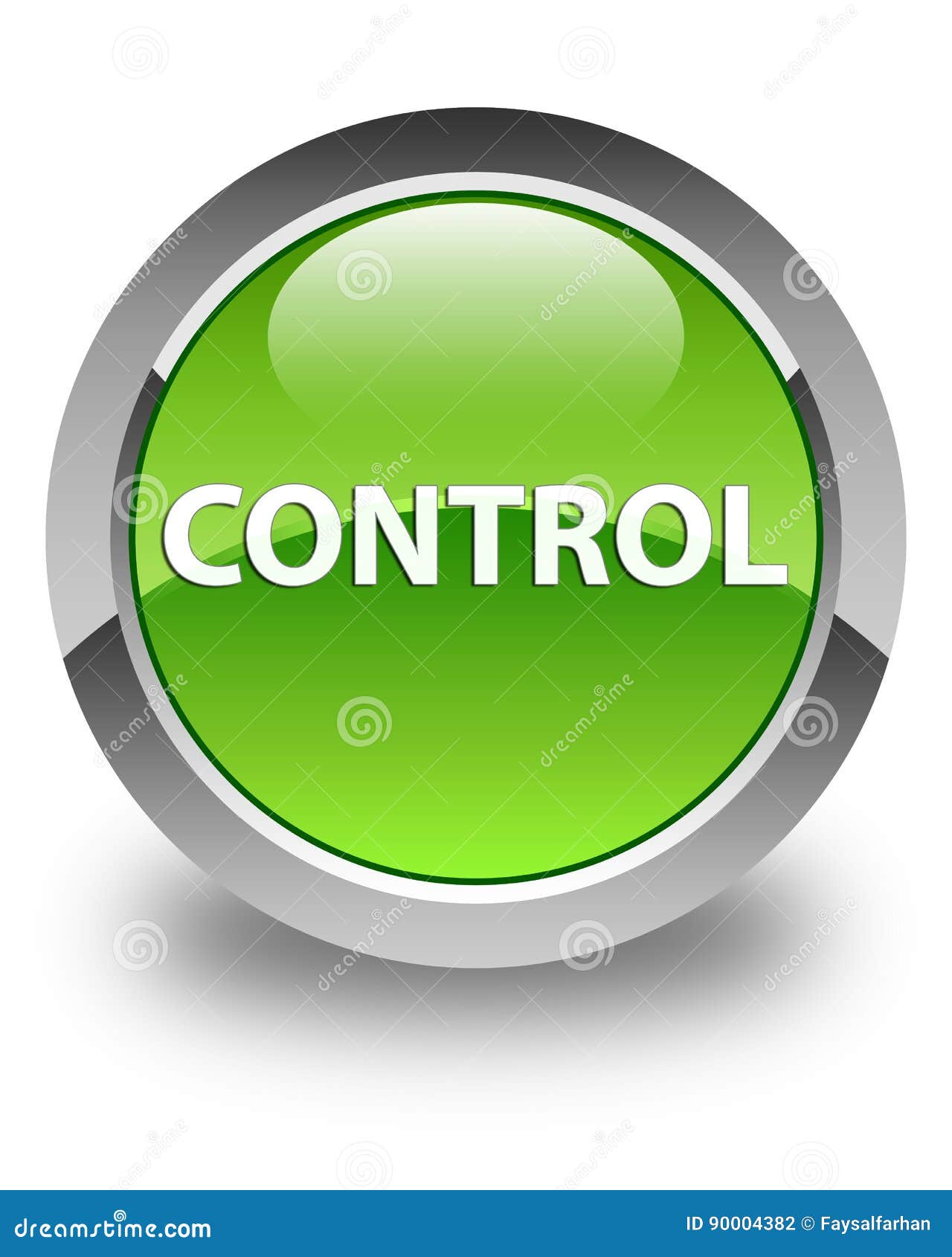 Control Glossy Green Round Button Stock Illustration - Illustration of ...