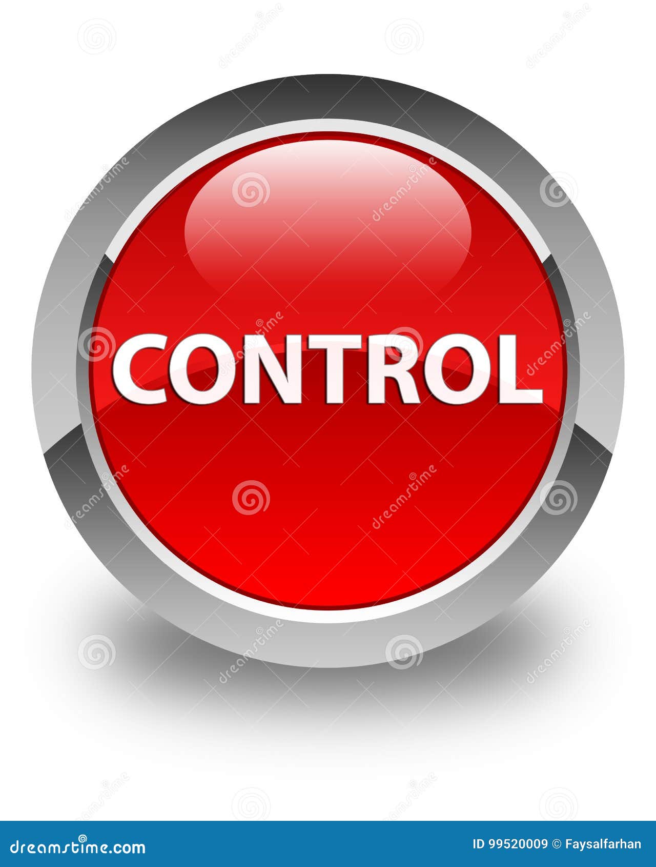 Control Glossy Red Round Button Stock Illustration - Illustration of ...
