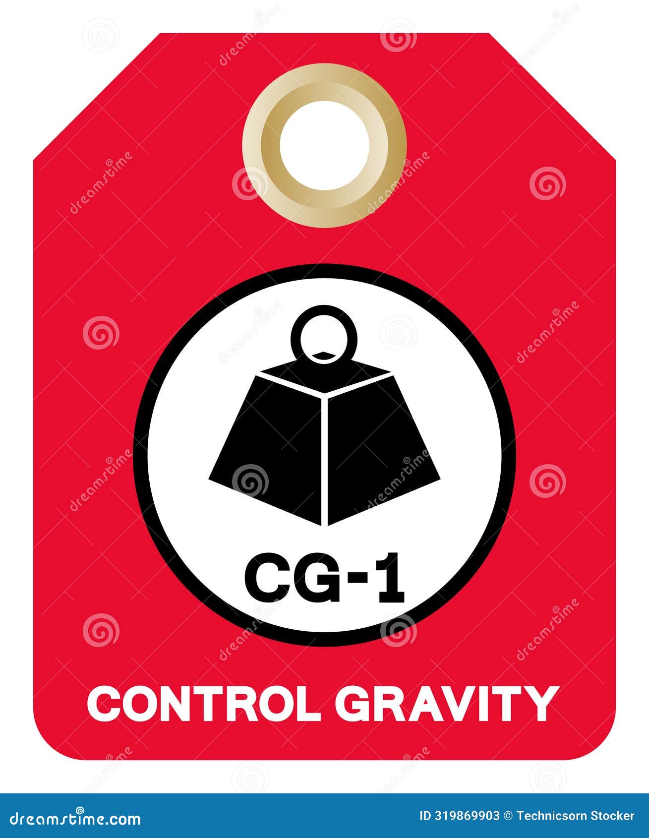 Control Gravity Tag Label Symbol Sign, Vector Illustration, Isolate on ...