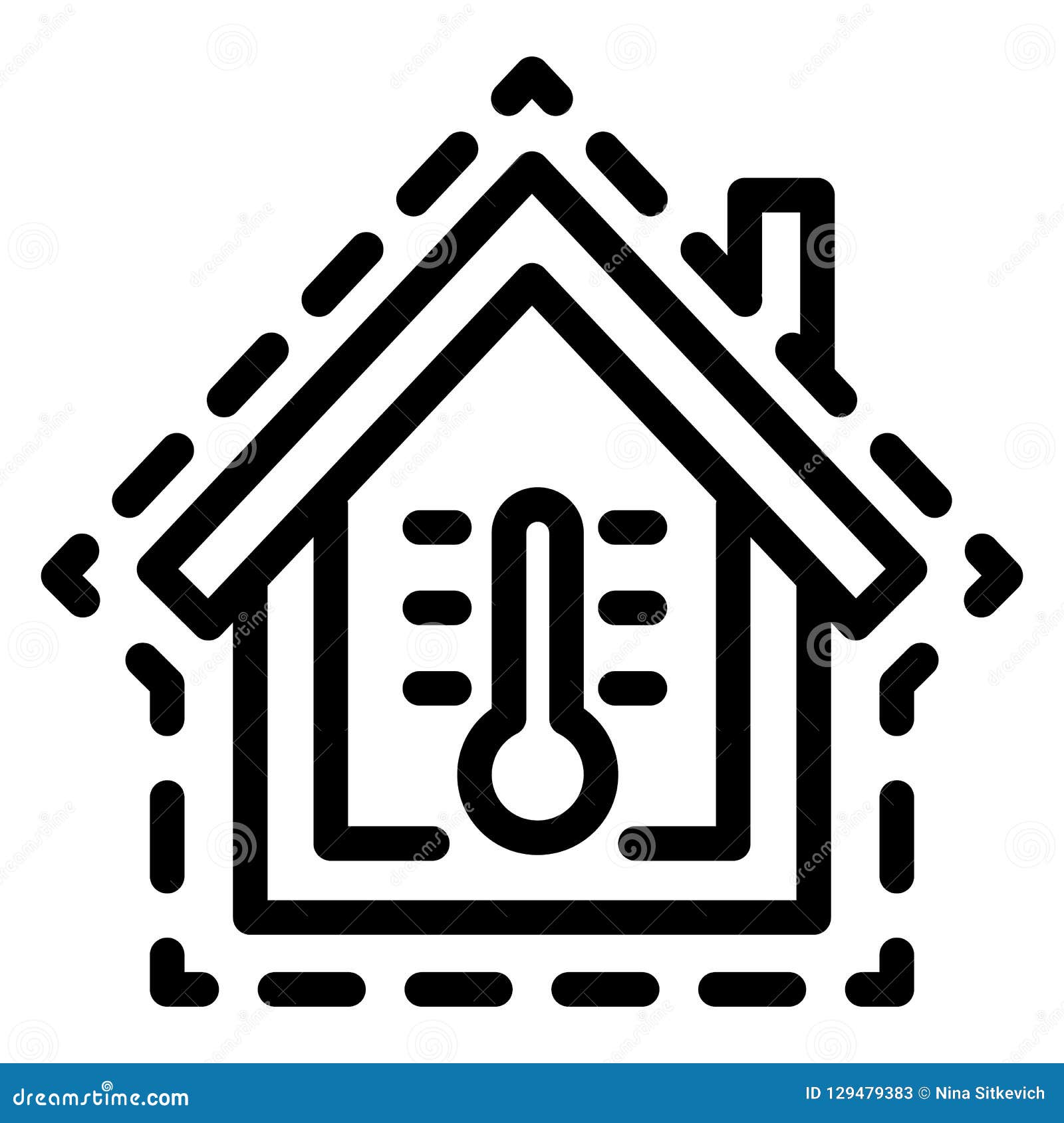 Control Home Temperature Icon, Outline Style Stock Vector ...