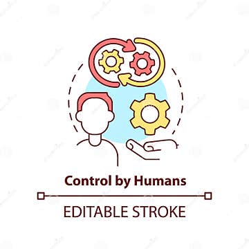 Control by Humans Concept Icon Stock Vector - Illustration of control ...