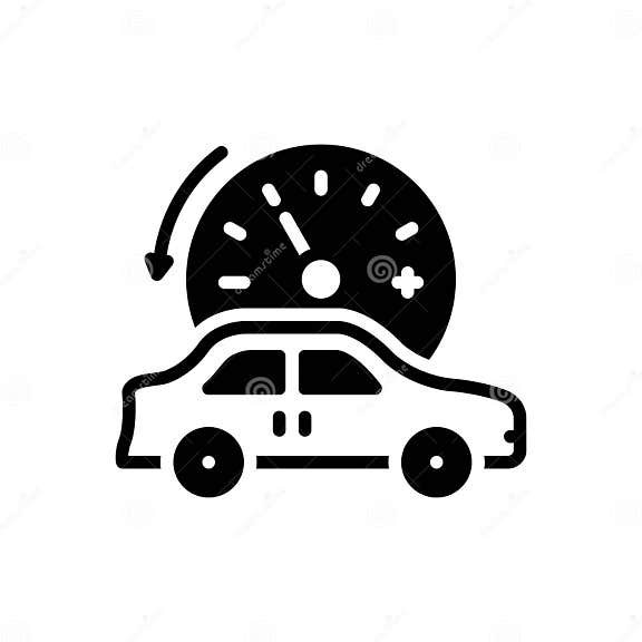 Black Solid Icon for Control, Command and Transport Stock Illustration ...