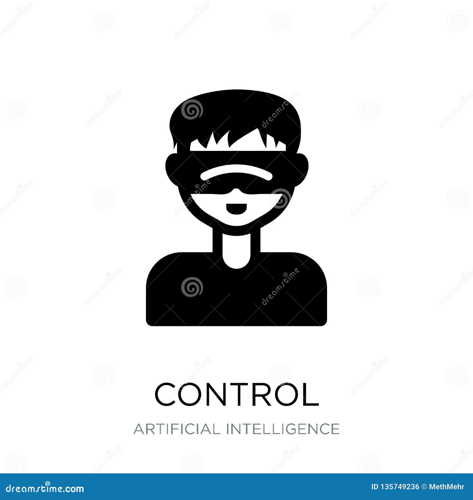 Control Icon in Trendy Design Style. Control Icon Isolated on White ...