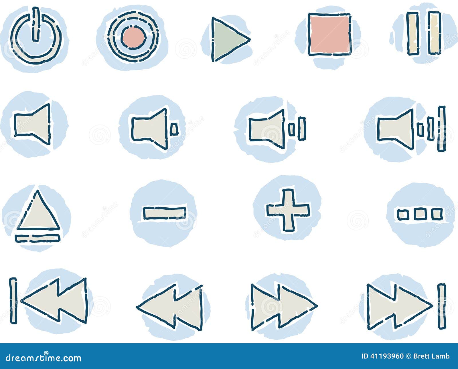 Control Icons stock illustration. Illustration of forward - 41193960