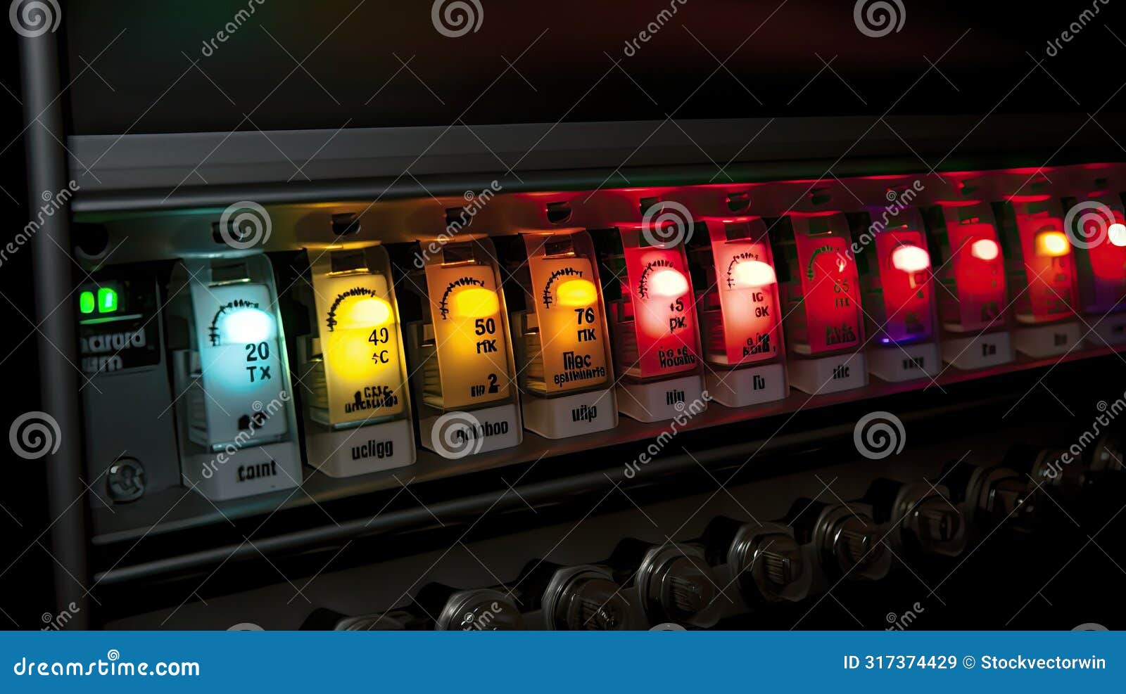 Control indicator lights stock illustration. Illustration of peace ...