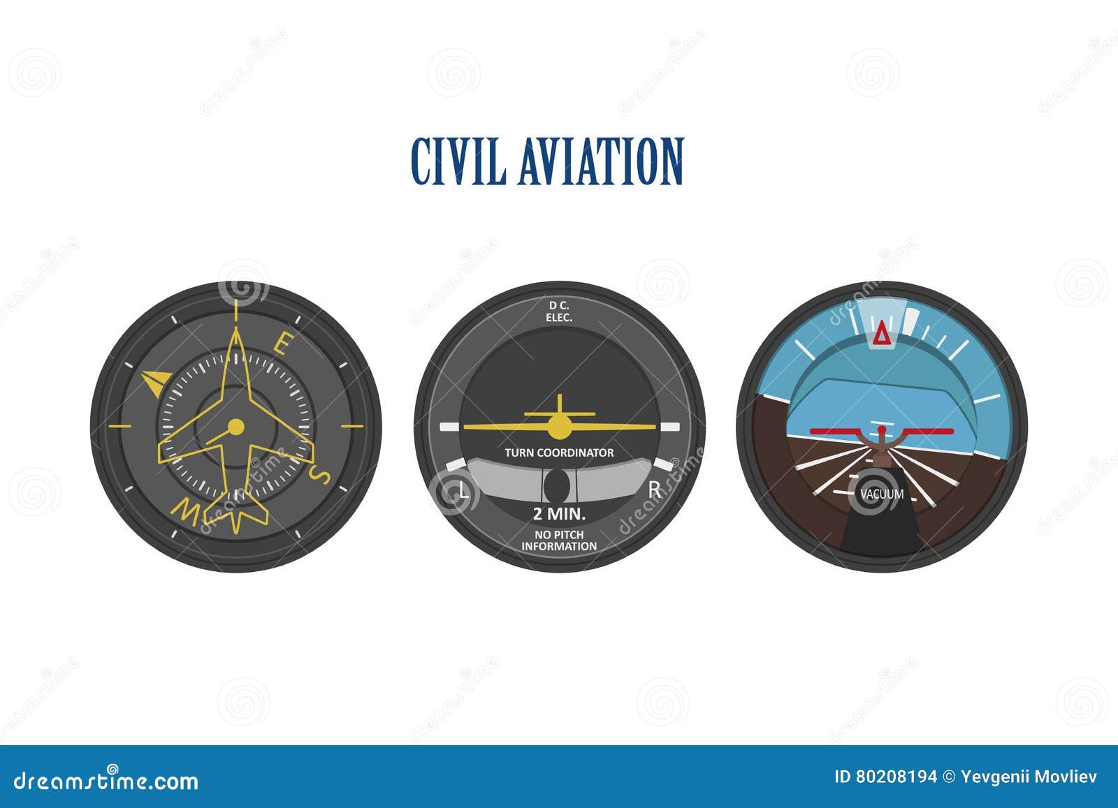 Aircraft Altimeter Vector Illustration | CartoonDealer.com #45358588