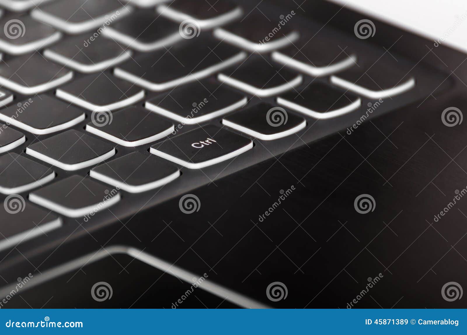 Control Key on Black Laptop Keyboard Stock Image - Image of computer ...