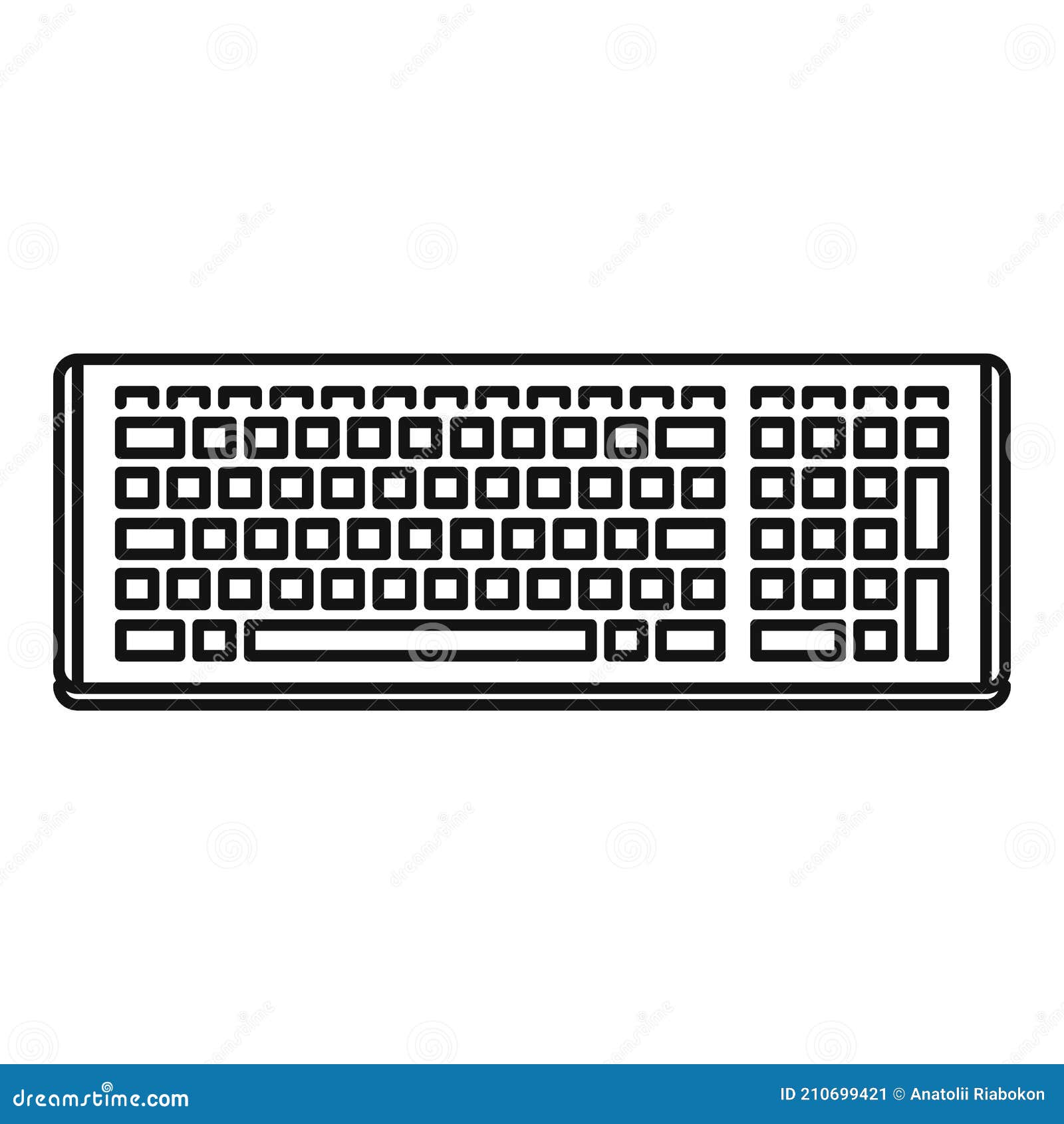 Control Keyboard Icon, Outline Style Stock Vector - Illustration of ...