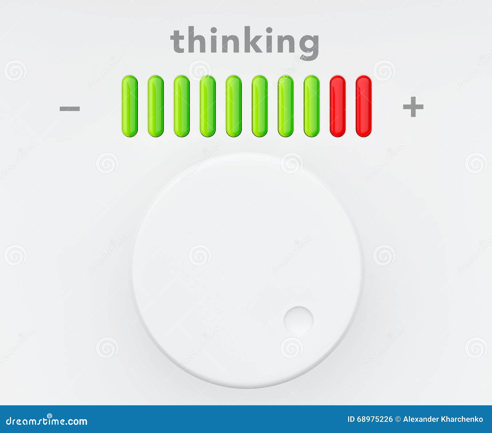 Control Knob with Thinking Progress Scale Stock Illustration ...