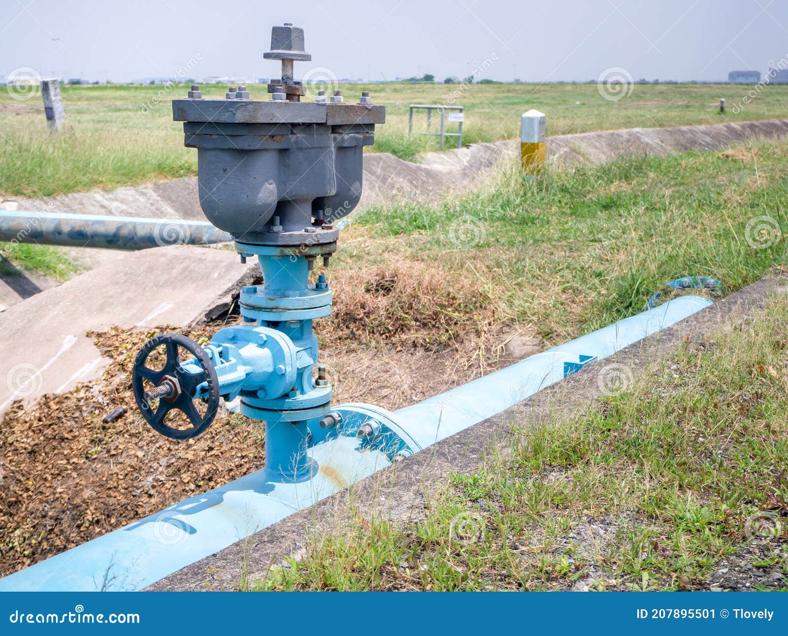 Control Knobs for Big Water Blue Pipes Stock Image - Image of handle ...