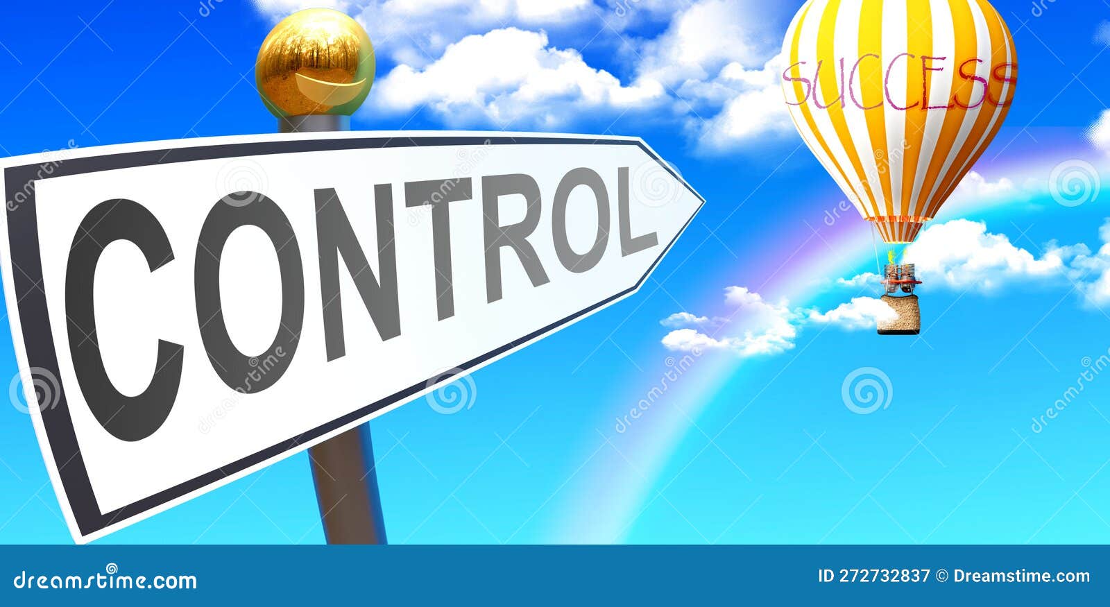 Control leads to success stock illustration. Illustration of personal ...