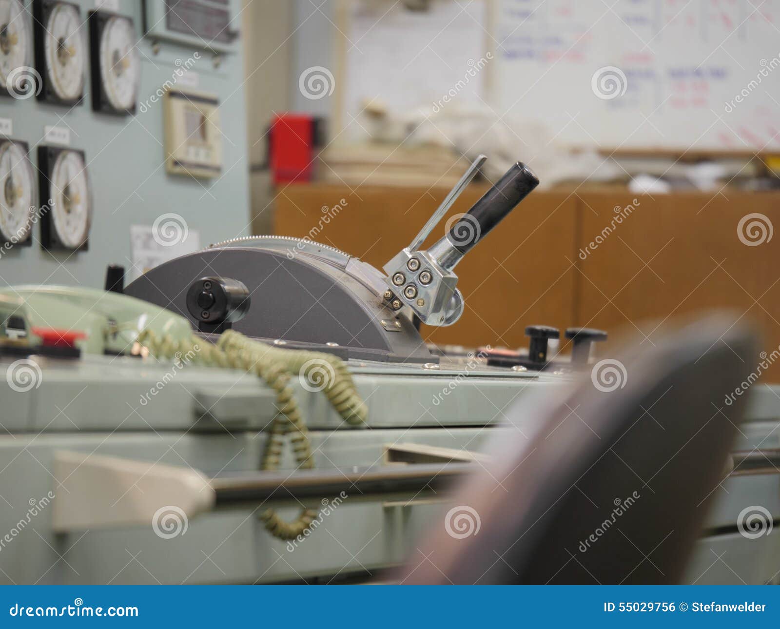 Control of Main Engine in Engine Control Room Stock Photo - Image of ...