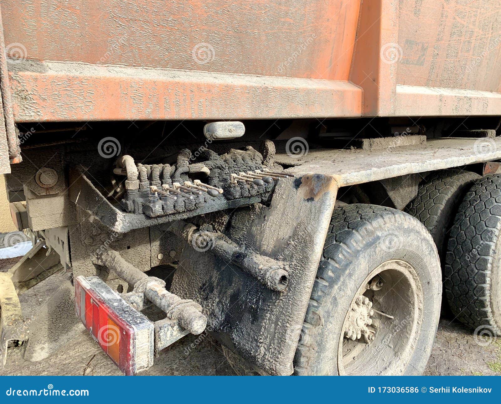 Control Levers in a Loader. Mechanism in a Garbage Collection Machine ...