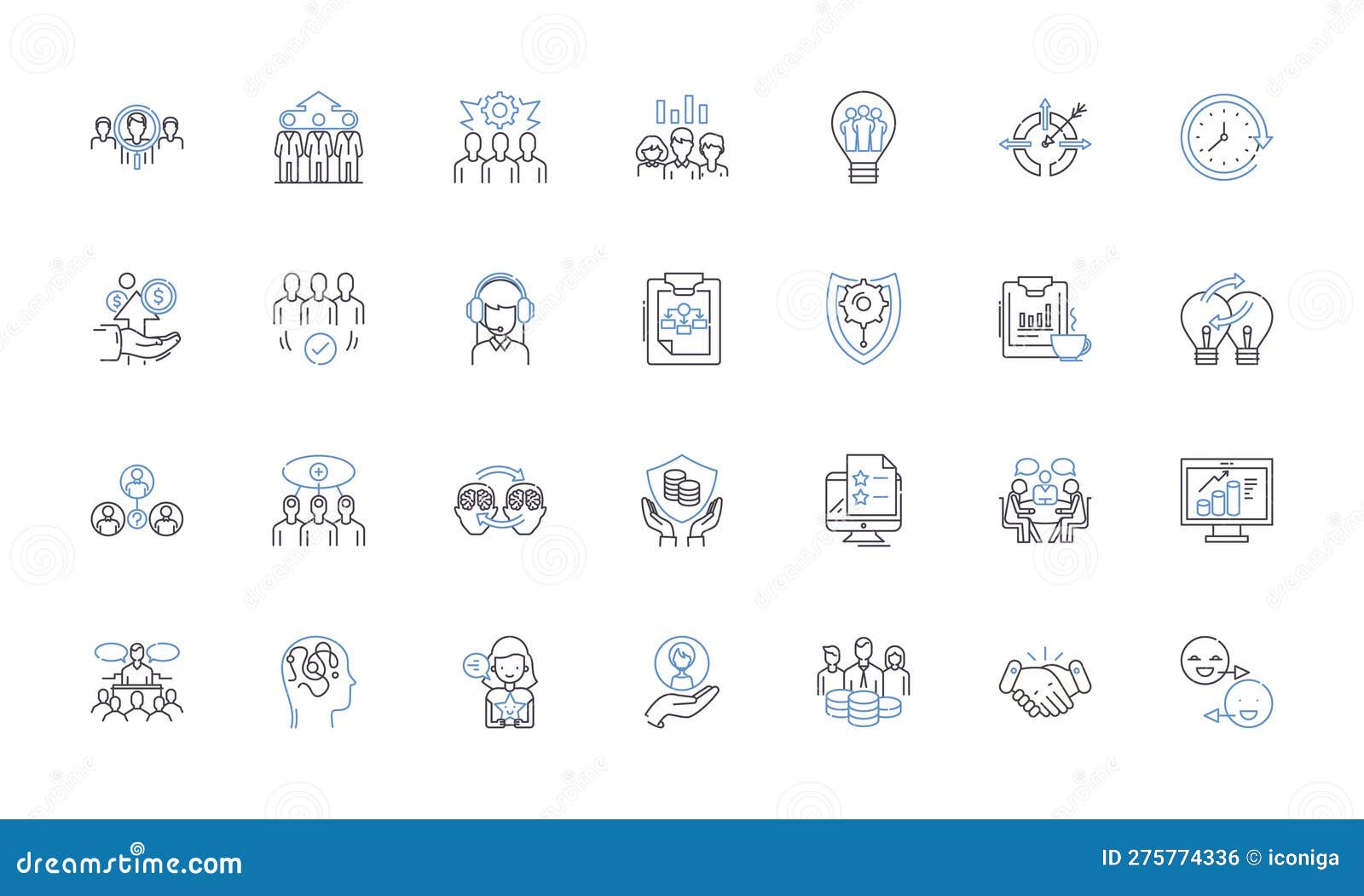 Control Line Icons Collection. Power, Authority, Dominance, Management ...