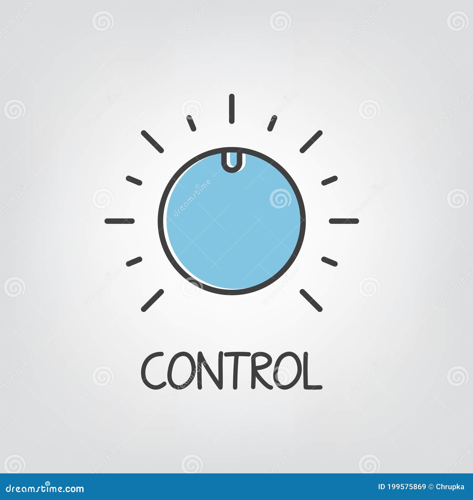 Control, Management Concept Stock Vector - Illustration of icon, button ...