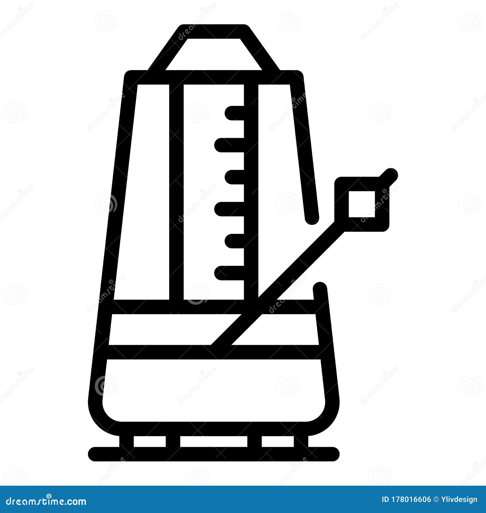 Control Metronome Icon, Outline Style Stock Vector - Illustration of ...