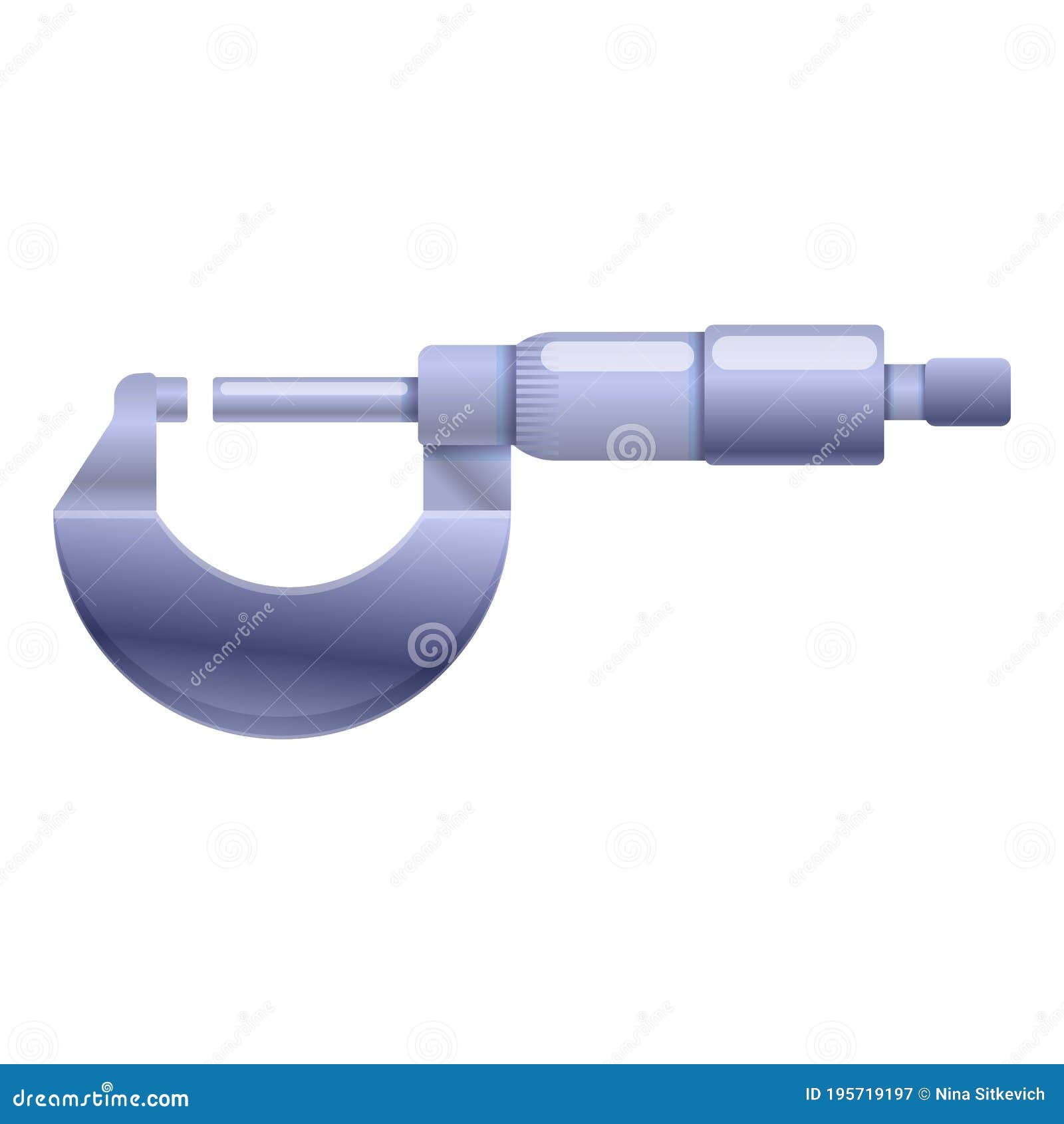 Set Of Micrometer. Cartoon Icon Design Template With Various Models ...