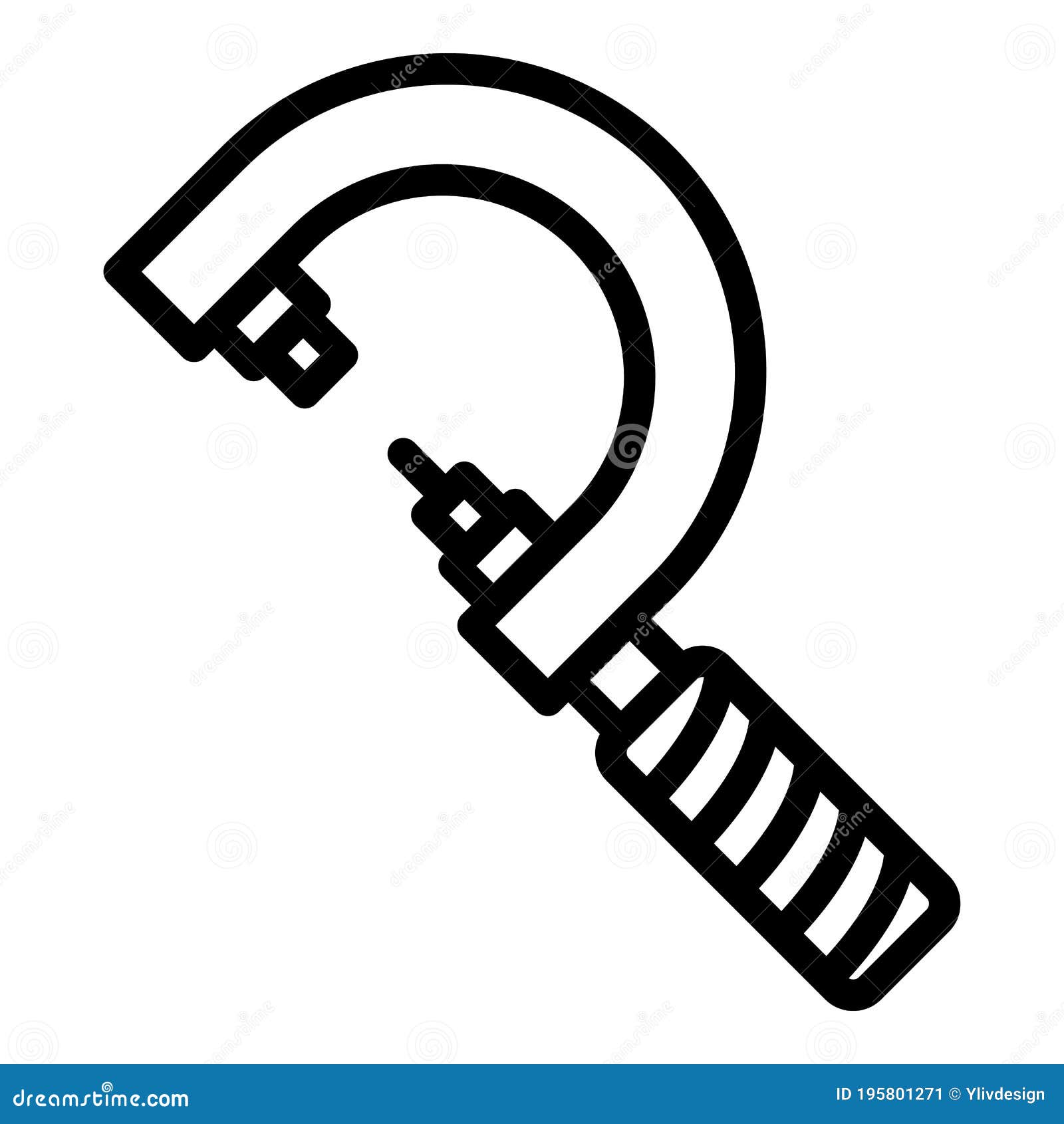 Control Micrometer Icon, Outline Style Stock Vector - Illustration of ...