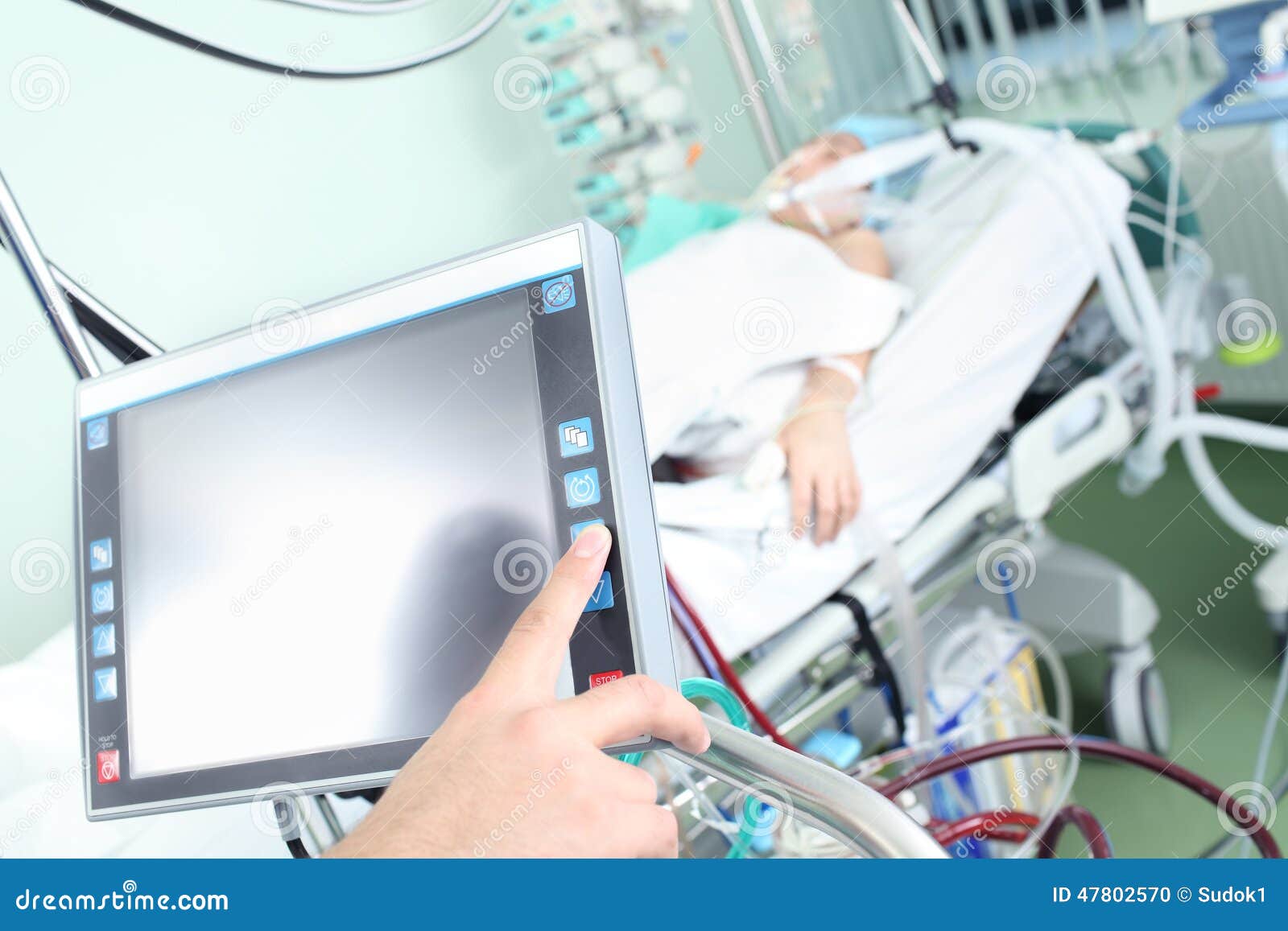 Control of Modern Medical Device in Hospital Ward Stock Photo - Image ...