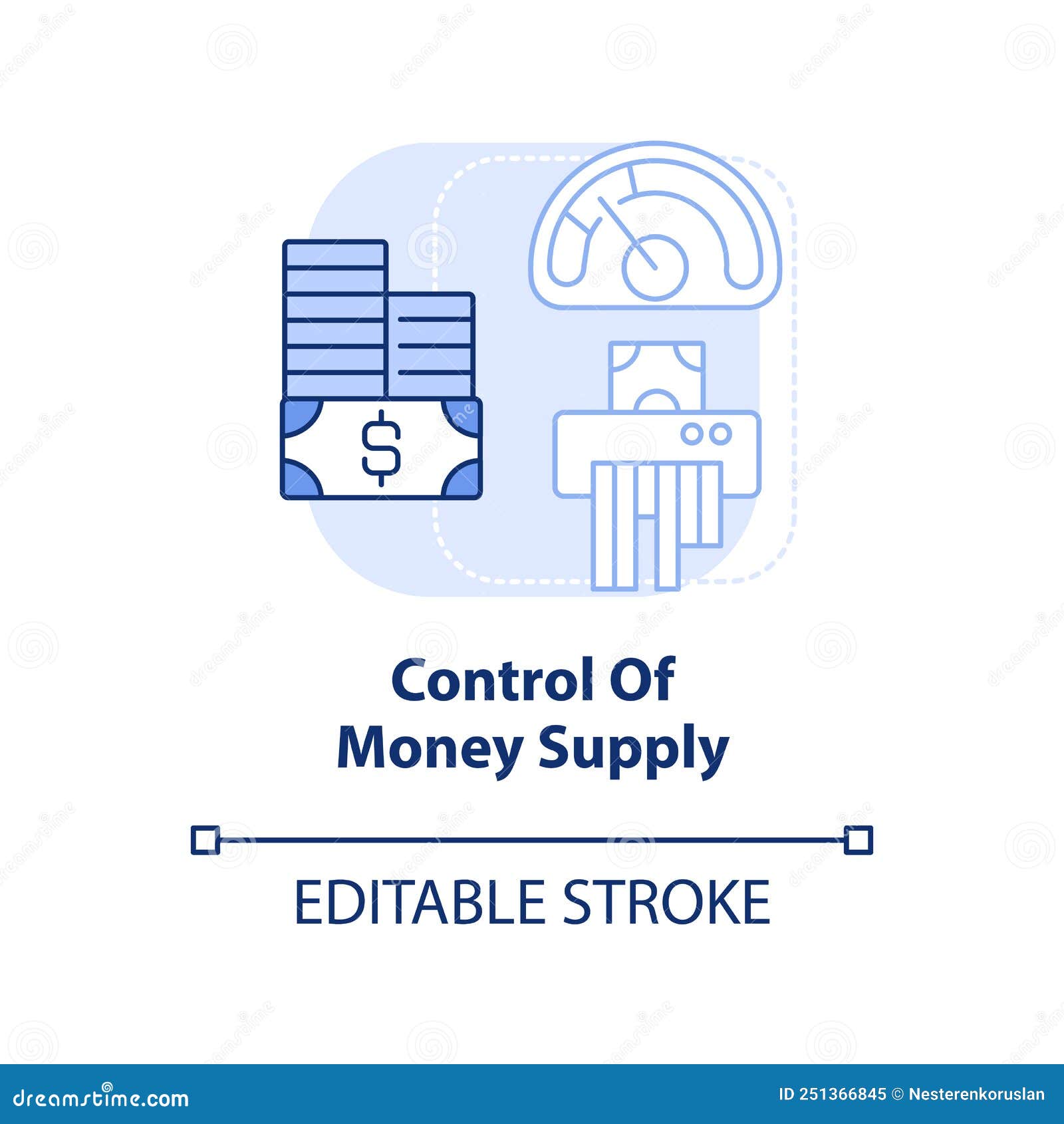 Control of Money Supply Light Blue Concept Icon Stock Vector ... Control of Money Supply Light Blue Concept Icon Stock Vector ...