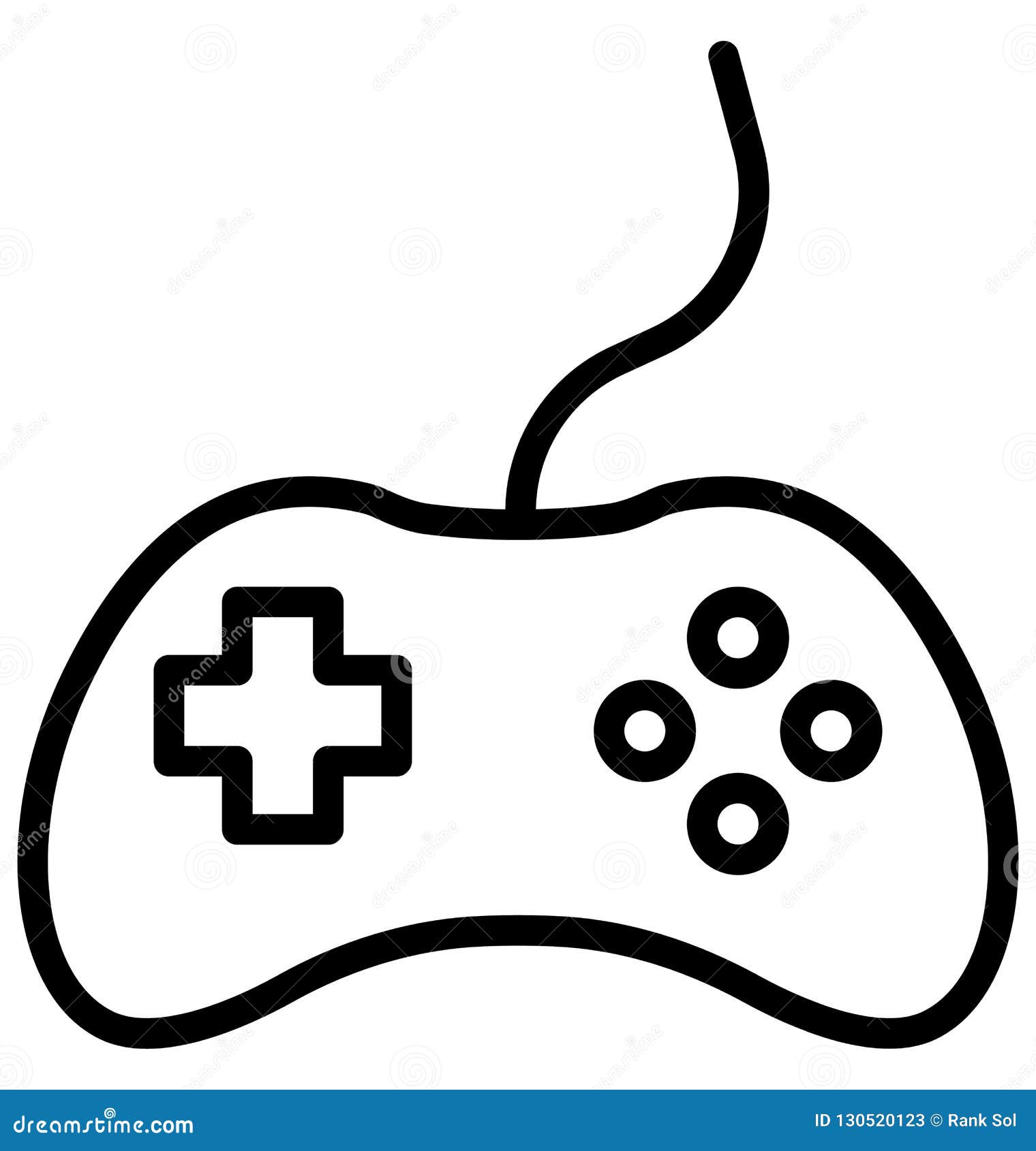 Control Pad, Game Console Isolated Vector Icon that Can Be Easily ...