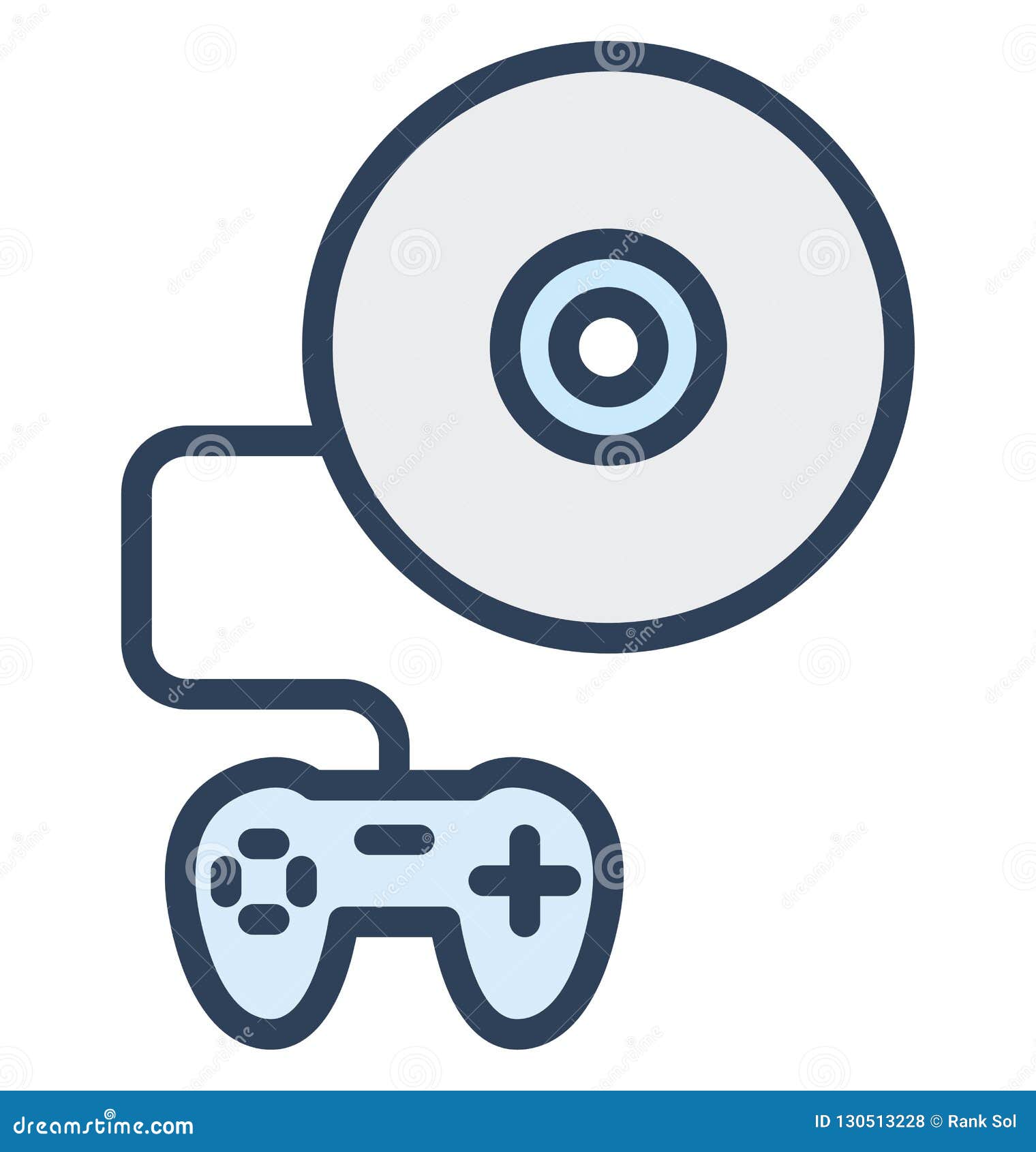 Control Pad, Game Console Isolated Vector Icon that Can Be Easily ...