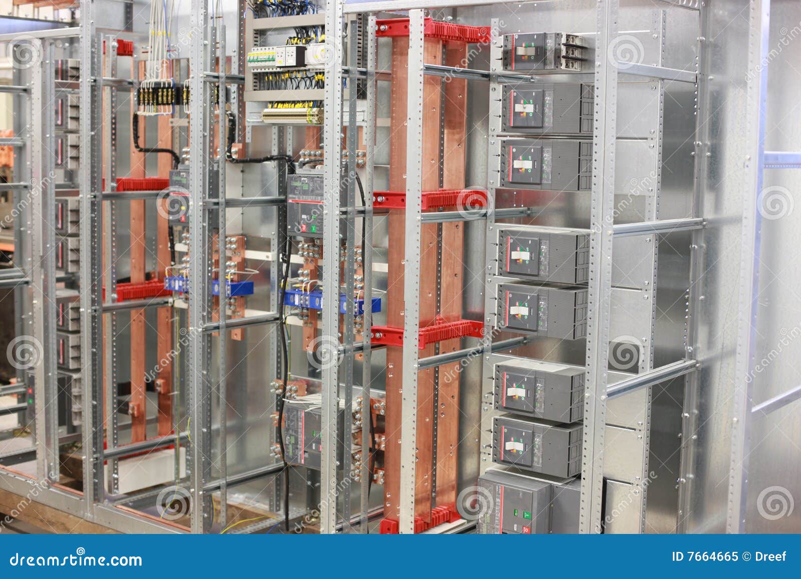Control panel stock image. Image of busbar, electrical - 7664665