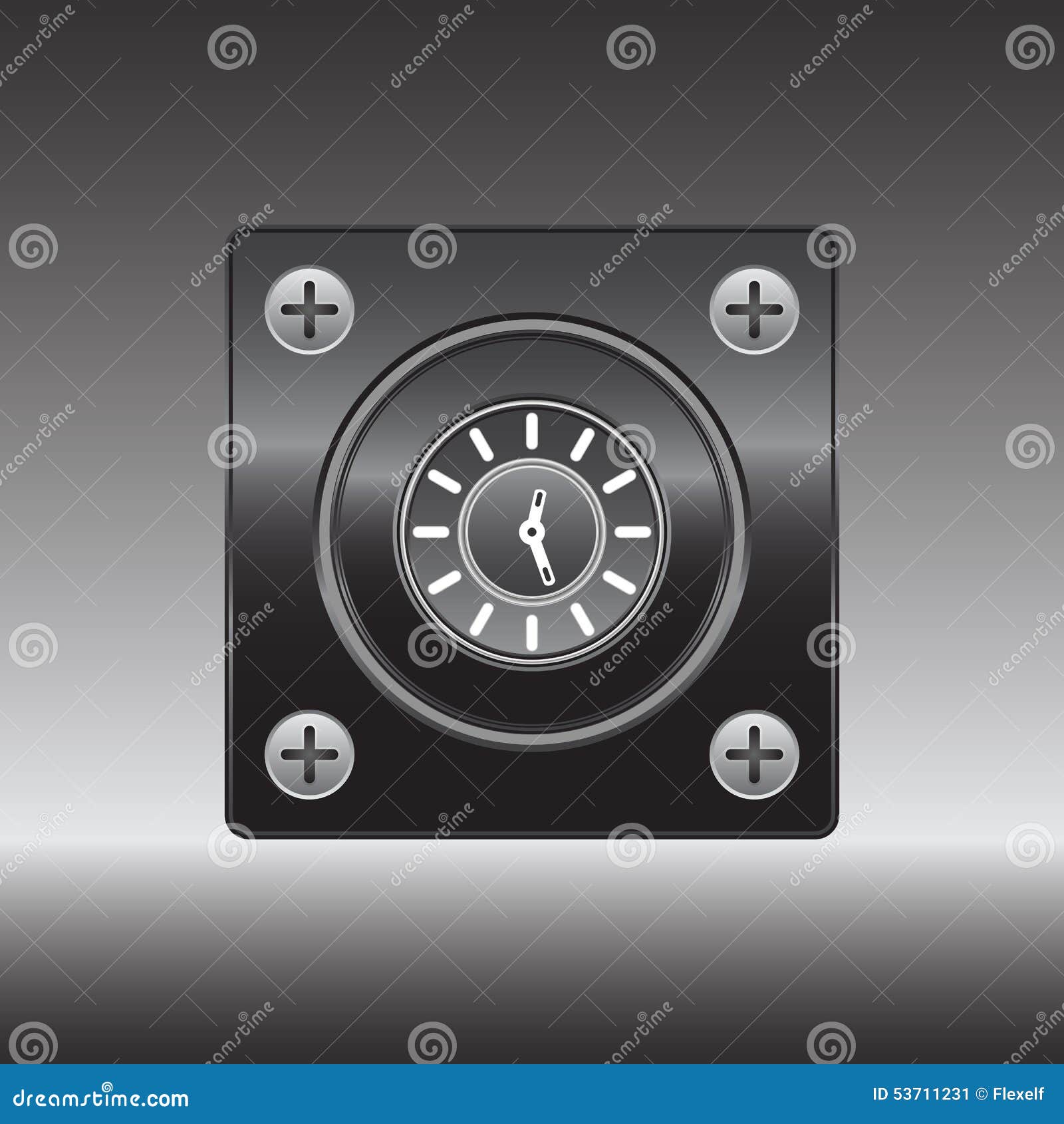 Control panel stock vector. Illustration of clock, control - 53711231
