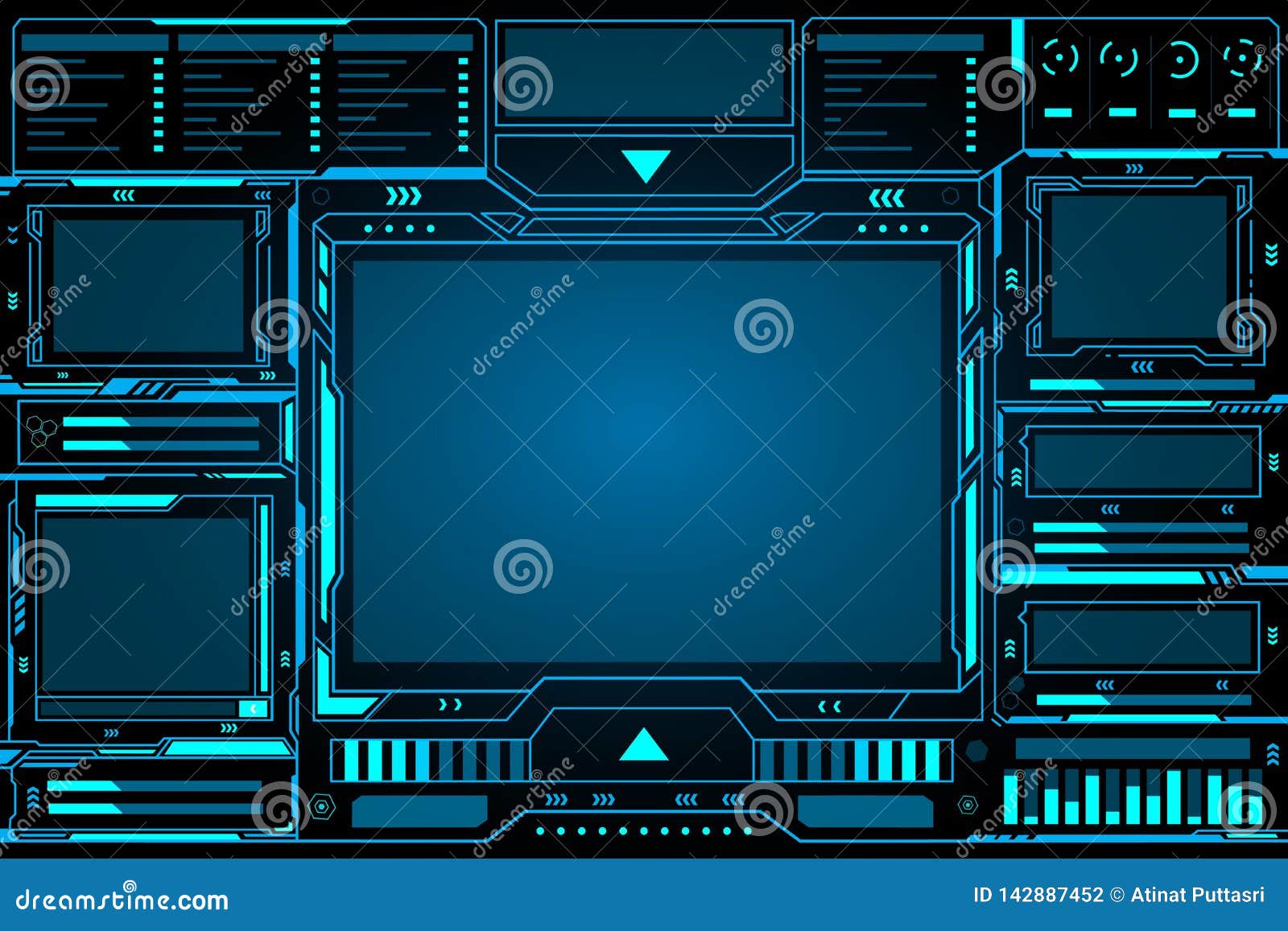 Control Panel Abstract Technology Futuristic Interface Hud Background ...