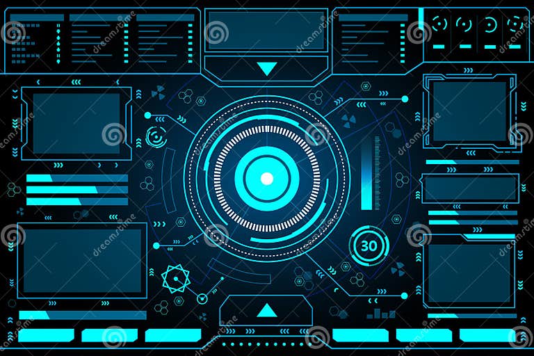 Control Panel Abstract Technology Futuristic Interface Hud Background ...