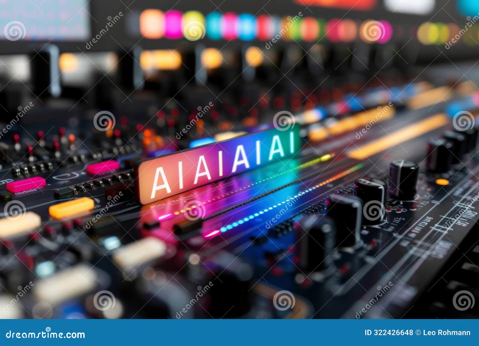 Control Panel with AI Indicators, Showcasing the Advanced Technological ...