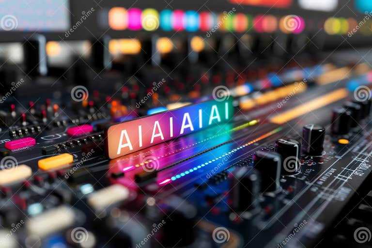 Control Panel with AI Indicators, Showcasing the Advanced Technological ...