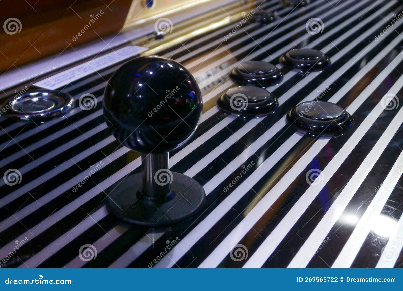 Control Panel of an Arcade Cabinet Stock Photo - Image of pushing ...