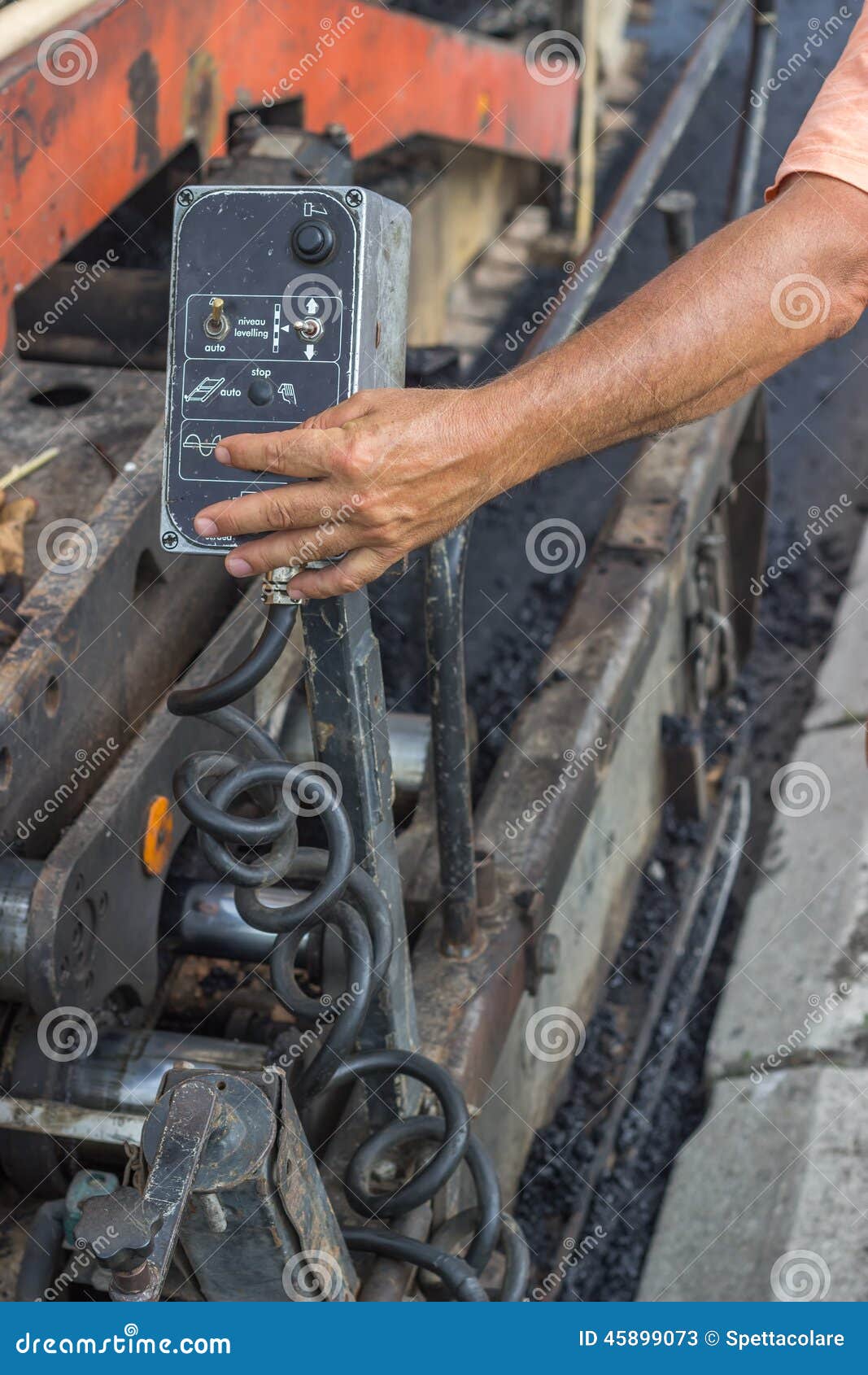 Control Panel of Asphalt Paving Machine Stock Image - Image of loader ...
