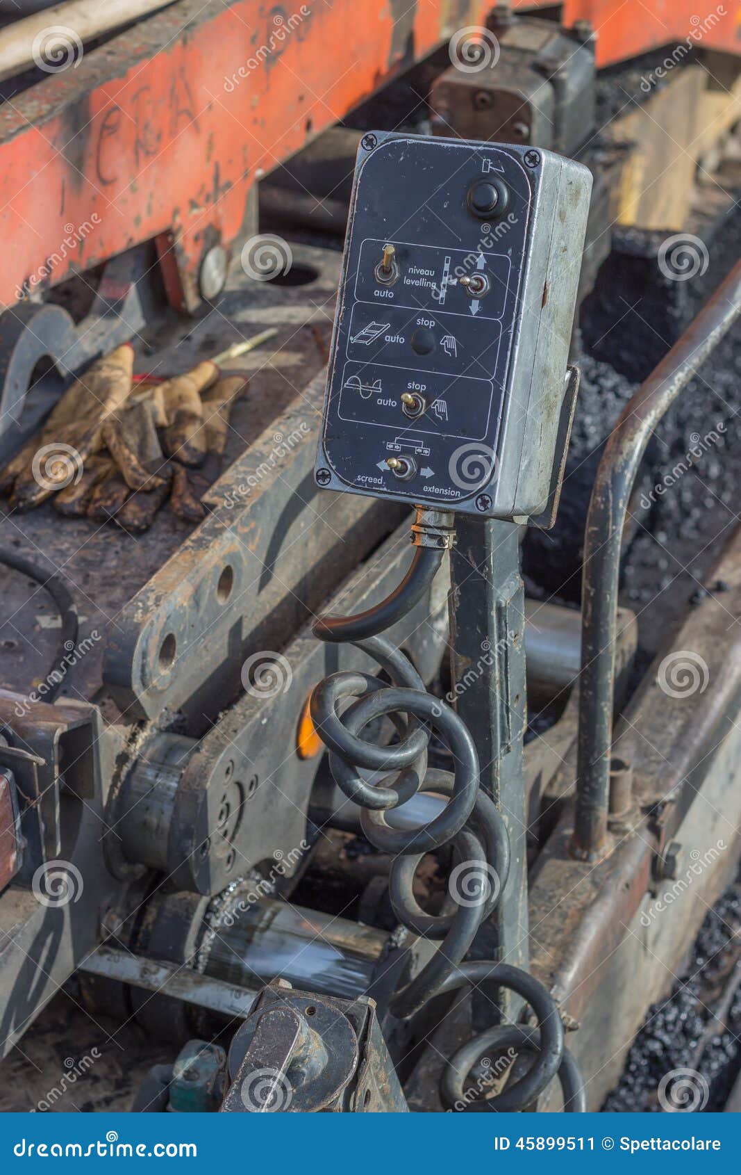 Control Panel of Asphalt Paving Machine 2 Stock Image - Image of ...